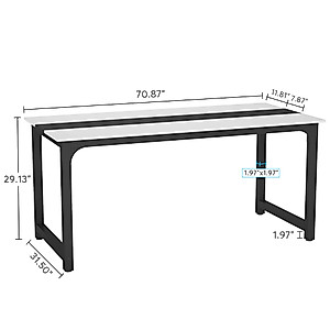 Tribesigns Modern Computer Desk, 70.8 x 31.5 inch Large Office Desk Computer Table Study Writing Desk Workstation for Home Office, Conference Room