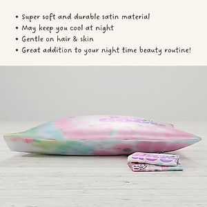 Peanuts Snoopy Tie Dye Beauty Silky Satin Standard Pillowcase Cover 20x30 for Hair and Skin, (Official Licensed Product) by Franco Collectibles