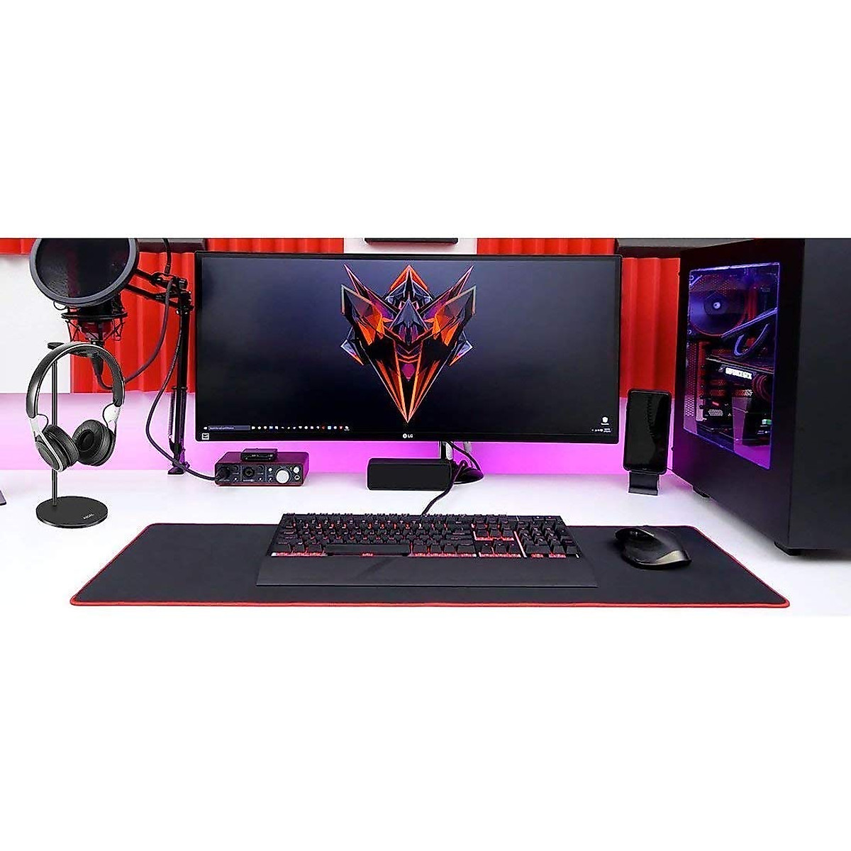 AIGEL Headphones Stand Sturdy Gaming Headset Holder Desk Headset Rest Hanger Headset Stand with Premium Aluminum Body for All Headphones Size Non Slip Base Black