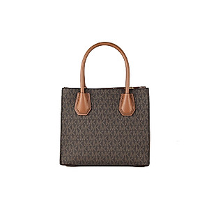 Michael Kors Mercer Medium Logo and Leather Accordion Crossbody Bag