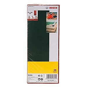 Bosch 25 Sanding Sheet Set for Orbital Sanders, B&D hole, 60-240 Grit, 93x230mm