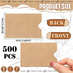 500 Pack Credit Card Paper Sleeves 2.4 x 3.5 Inches Hotel Key Card Holder Sleeve Blank Gift Card Envelopes Small Gift Card Holder Debit Card Protector for Office Business Card ID Cards Holders