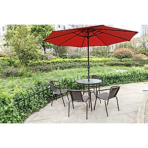 SUQ I OME 2 Sets 2 inch Outdoor Patio Parasol Umbrella Hole Ring Plug and Cap Set, for Parasol Umbrella Table Hole Cover Insert(Black)