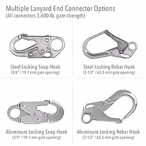 Miller Honeywell Home Miller Twin Turbo 6-Foot Fall Protection System with D-Ring Connector and Steel Locking Snap Hooks (MFLB-3-Z7/6FT)