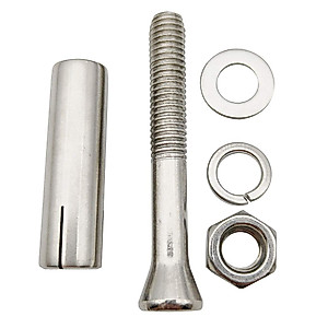 Sipery Expansion Bolts, 304 Stainless Steel External Hex Nut Expansion Screw Bolts Sleeve Anchor M8x60mm 8Pcs