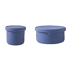 Silicone Bowls with Lids, Silicone Food Storage Containers, Unbreakable, Non-Slip, BPA Free, Airtight, Microwave/Dishwasher/Freezer-Safe, Indoor And Outdoor Use (8.5oz,24oz)