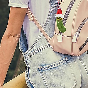 ABOOFAN Felt Banana Ornament Cartoon Fruit Hanging Decoration Creative Decorative Food Pendant Decorative Stuffed Animal Doll with Knit Santa Hat Charm for Car Xmas Tree C