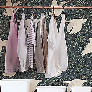 17.3"x 236.2" Wildwood Peel and Stick Wallpaper, Green Leaf and White Swan Removable Wallpaper Flying Swan Self-Adhesive Floral Wall Paper Home Deco Contact Paper for Cabinets Furniture Bedroom