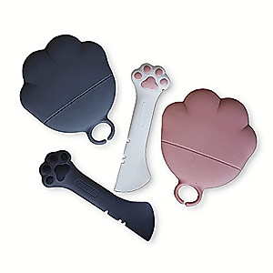 CUITIBI Small Spoon For Short Can, Cat Food Spoon, Wet Food Spoon For Dog Or Cat, Open Can With Spoon, Manual Can Opener(Gray)