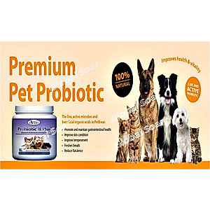 Omega Alpha Pet Probiotic 8 Plus - Probiotics, Enzymes, and Fibre for Better Pet Digestion.-500g
