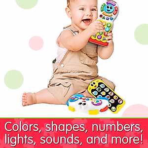The Learning Journey Early Learning - On The Go Activity Set (3 Pack) Phone, Remote, and Controller - Baby Remote Control Toy for Boys & Girls Ages 3 Months and Up - Award Winning Toys