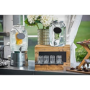 TableCraft Products BDGTUB 1.75 gal Galvanized Tub/Base for Glass Beverage Dispensers, Replacement Top