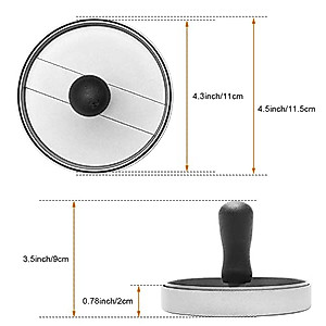 Wiwaplex Hamburger Press Patty Maker Set Non-Stick Meat Patty Presser Handle Patty Burger Maker Mold with 100 Wax Patty Paper Sheets for Home & Kitchen