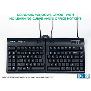 Kinesis Freestyle2 Ergonomic Keyboard w/ V3 Lifters for PC (9" Separation)