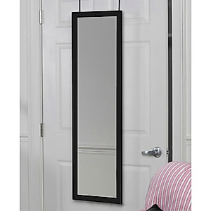 Mirrotek Over The Door Mirror Full Length Mirror 13.7" x 48", Cherry