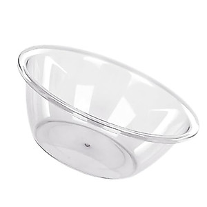 Transparent Wash Basin, Thick PET Plastic, Sturdy Large Capacity, Multifunction, Round Clear Dish Tub for Home Kitchen Bathroom (Large)
