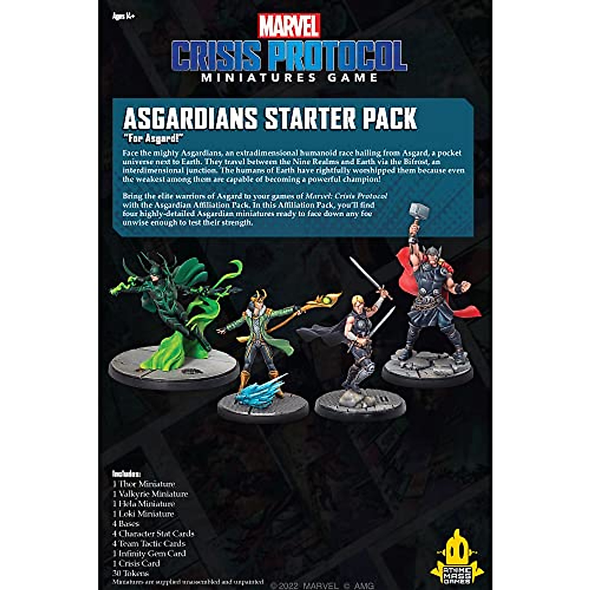 Marvel: Crisis Protocol Asgardians Affiliation Pack - United Might of Asgard! Tabletop Superhero Game, Ages 14+, 2 Players, 90 Minute Playtime, Made by Atomic Mass Games