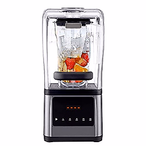 Commercial Milk Tea Shop Silent Smoothie Machine with Cover, Broken Wall Cooking Machine, Multi-Function Juice Machine, Ice Crusher ZJ666