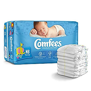 Comfees Baby Diapers for Newborns, 42 Count, Size N