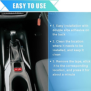 X AUTOHAUX 1 Set Car Electronic P Gear Brake Button Decoration Stickers Center Console Handbrake Parking Brake Sticker Decal for Toyota Supra GR 2018-2022 Red