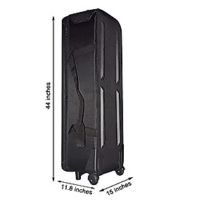lesolar Photo Studio Equipment Trolley Case Camera Trolley Carrying Case 44x15x11.8 inches Photo Stand Case with Padded Compartment and Wheels for Light Stand Tripod Strobe Light