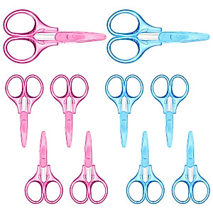 10PCS Detail Mini Craft Scissors Set Stainless Steel Scissors with Protective Cover Sewing Small Scissors Colorful Travel Scissors for Crafting Facial Hair Trimming Travel School DIY Projects
