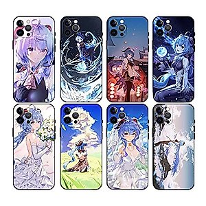 RegisBox Ganyu Phone Case Cute Ganyu Waifu Fanart Anime Girls Liyue Qixing Adeptus Multicolor
