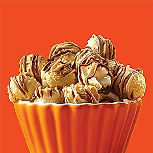 Reese's Popcorn, 5.25oz Grocery Sized Bag, Popcorn Coated in Chocolatey Drizzle and Peanut Butter Crème, Ready to Eat, Savory Snack, Sweet and Salty Snacks