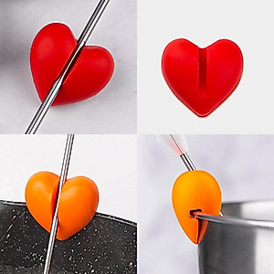 Silicone Non-Scratch Pot Clip,Candy Thermometer Pot Clip for Candy Making,Hand-Free Holder to Measure Temperature of Candy, Oil, Milk, Chocolate,Candle,Deep Fryer(Red)