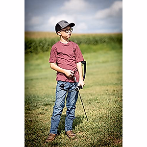 Barnett Centershot Compound Bow, Youth Bow Ages 5-8, 17lbs, with 2 Fiberglass Arrows, Hip Quiver, Mossy Oak Bottomland