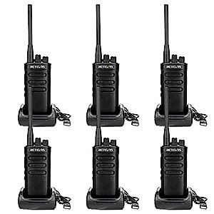 Retevis RB85 2 Way Radios Walkie Talkies Long Range, Noise Cancelling High Power Two Way Radios,16CH 2000mAh Rechargeable Walkie Talkies for Commercial Use School Security (6 Pack)