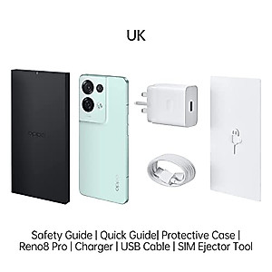 Oppo Reno 8 Pro Dual-Sim 256GB ROM + 8GB RAM (GSM only | No CDMA) Factory Unlocked 5G Smartphone (Glazed Green) - International Version