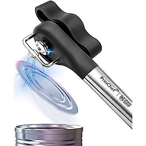 PrinChef Can Opener Smooth Edge, No-Trouble-Lid-Lift Manual Can Opener with Magnet, Side-Cut Safety Can Opener Smooth Edge, with Sharp Blade | Rust Proof Stainless Steel Can Openers, Heavy Duty