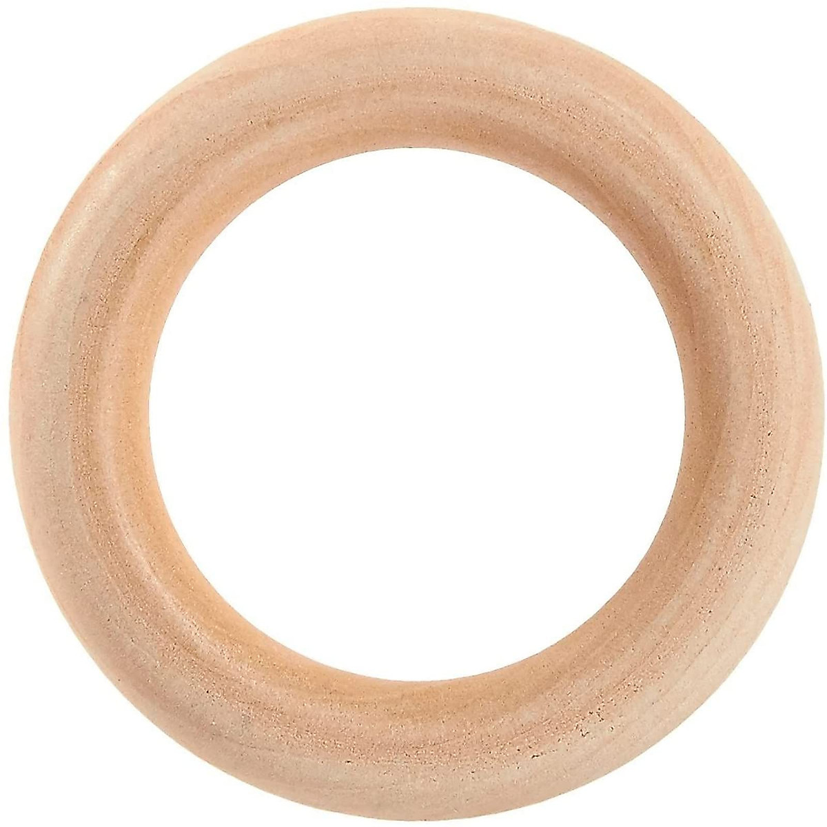 20 Pack Unfinished Natural Wood Rings for Crafts, Macrame Projects, Jewelry Making, DIY Pendant Connectors (2 in)