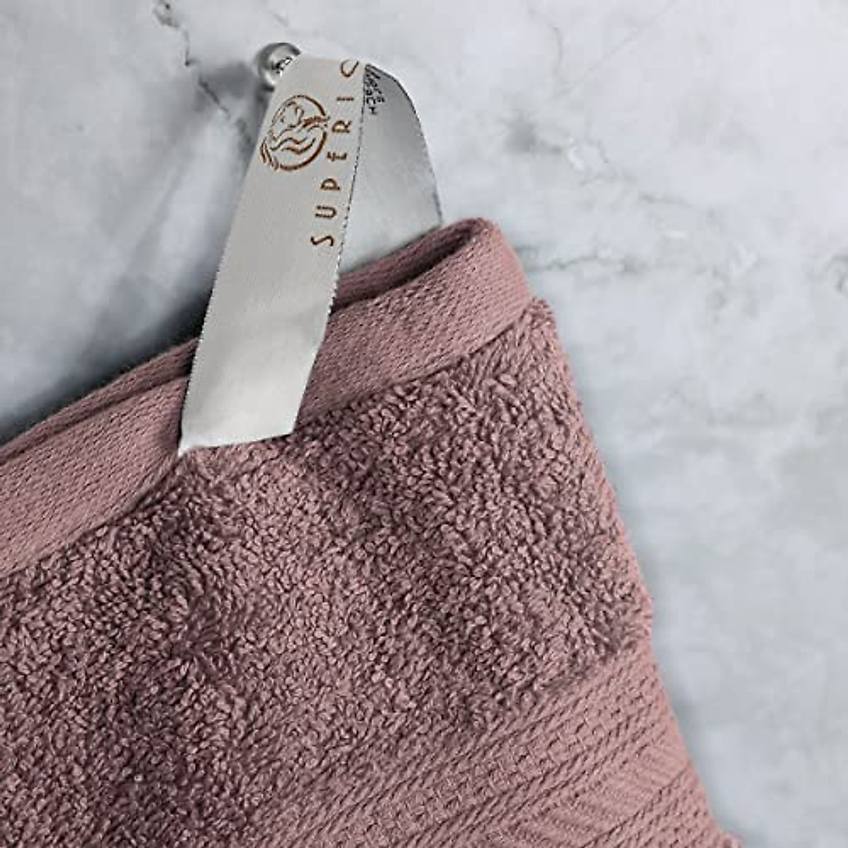 SUPERIOR Long Staple Combed Cotton 2-Piece Solid Bath Sheet Set, Bath Sheets 34” x 68”, Grape Shake