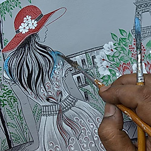 Anna by Anuschka Women's Hand-Painted Genuine Leather Organizer Clutch - Paris Sunrise