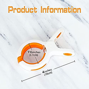 Linkidea Beach Towel Clips for Beach Chairs, Heavy Duty Laundry Clothes Pins Clips with Springs, Plastic Strong Beach Chair Clips Keep Towel from Blowing Away