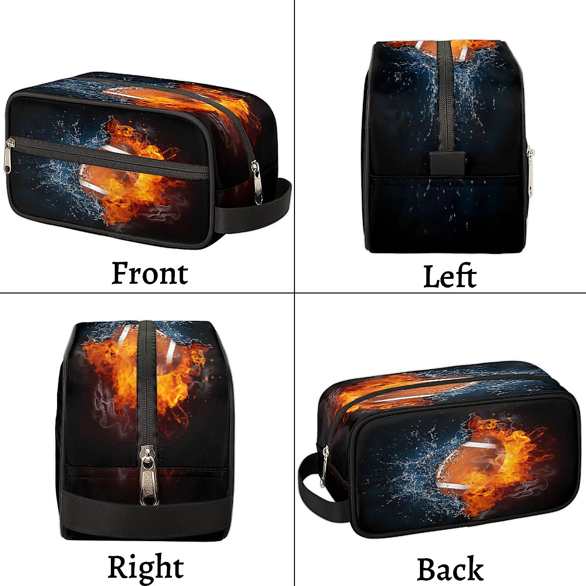 Travel Toiletry Bag for Women Men, Sport Football Water-resistant Shaving Bag American Football Hanging Dopp Kit Cosmetic Organizer Makeup Bag for Toiletries Accessories