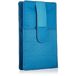 Big Skinny Women's RFID Blocking Plus Size myPhone Bi-Fold Slim Wallet, Holds Up to 20 Cards, Ocean Blue