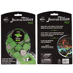 Monster Adventure Terrain- 50pc Grass Tile Expansion Pack- Hand-Painted 1x1 -Tile Set- Easy Snap Creates Amazing Tabletop Terrain in Minute- Customize Your D&D and Pathfinder Dungeons Your Way