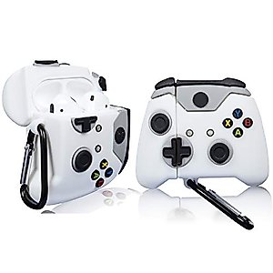 Oqplog for Airpod 2/1 for AirPods Case 3D Cute Fun Cartoon Fashion Funny Character Air Pods 2&1 Cover Design for Men Girls Teen Boys Unique Kawaii Trendy Stylish Soft Silicone Cases – White Controller