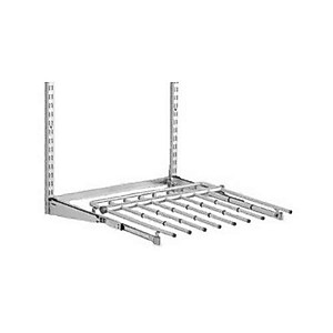 Rubbermaid Configurations Classic Closet Kit, White, 3-6 Ft, Wire Shelving Kit with Expandable Shelving and Telescoping Rods & Configurations Pants Rack, Holds 7 Pairs of Pants, Non-Slip