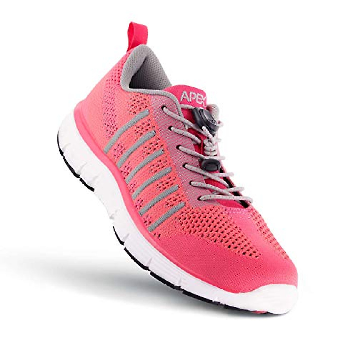 Apex Shoe's A7200W Breeze Athletic Knit Sneaker Running, Pink, 8.5 XX-Wide
