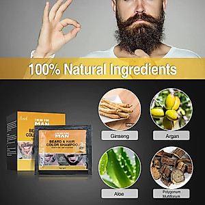 Men Beard Dye Black Coloring The Grey Hair Dyeing Shampoo & Beard Pen