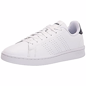 adidas Men's Advantage Racquetball Shoe, White/Cloud White/Ink, 10