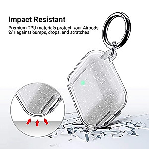 ULAK Clear Phone Case iPhone 11 + Clear Glitter Case for AirPods 2nd 1st Generation