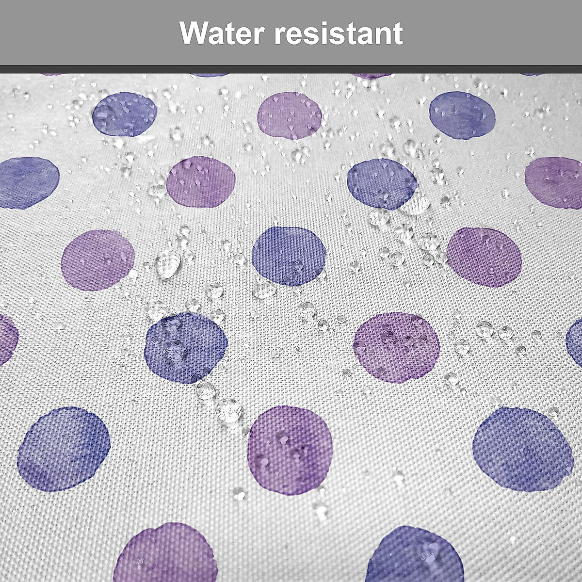 Ambesonne Purple Chair Seating Cushion Set of 2, Watercolor Paint Style Nostalgic Retro Style Polka Dot Pattern Theme Classic, Anti-Slip Seat Padding for Kitchen & Patio, 16"x16", Lilac Blue