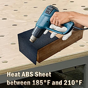 ABS Plastic Sheet 1/8 Inch Thick 24" x 36" (2-Pack)，Black Rigid Moldable Panel with Different Surfaces (Textured Front & Smooth Back) 0.125" Thick for Structural Parts and DIY Home Decor, etc.