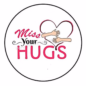30 Pcs 1.5" Inch Miss Your Hugs Stickers - I Miss You Stickers - Miss You Stickers Envelope Seals Labels - D #AA61RK