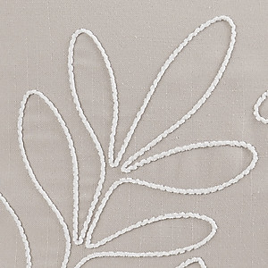 Sweet Jojo Designs Boho Botanical Leaf Baby Boy Girl Nursery Crib Bedding Set - 4 Pieces - Gender Neutral Ivory Cream Beige Tan Off White Taupe Linen Woodland Farmhouse Floral Leaves Bohemian Garden